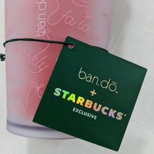 Starbucks | Dining | Starbucks X Bando New Pink Travel Cold Cup Holiday ...